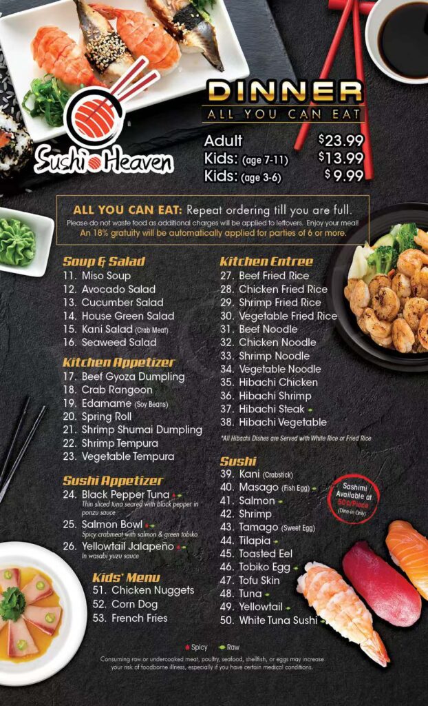 Menu – Sushi Heaven